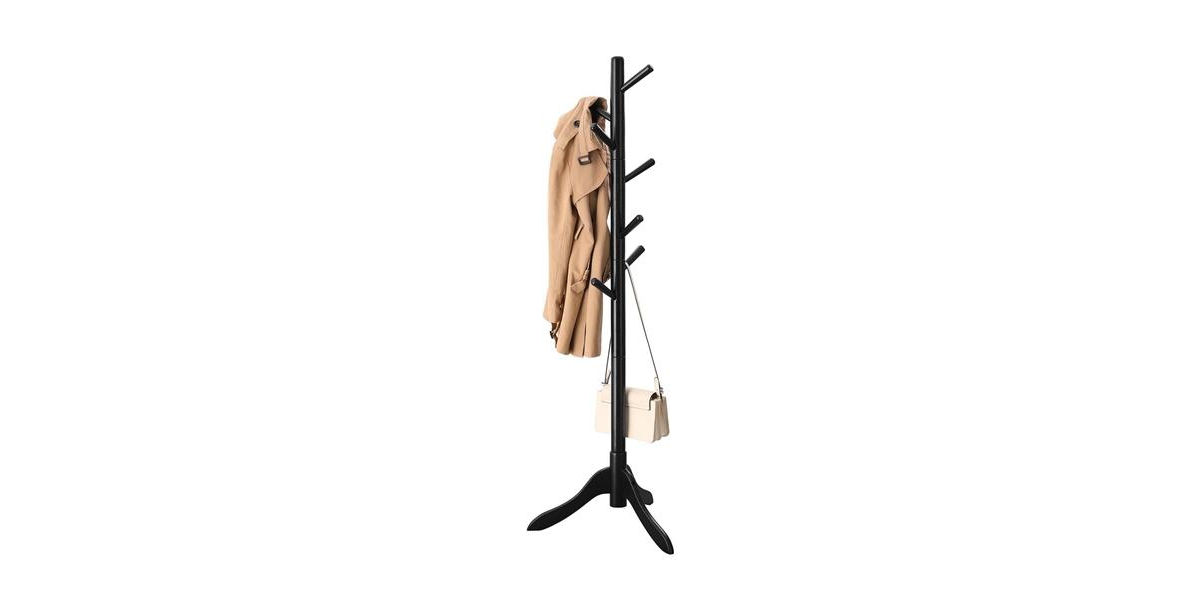 Click here for Slickblue Space-Saving Solid Wood Coat Rack with M... prices