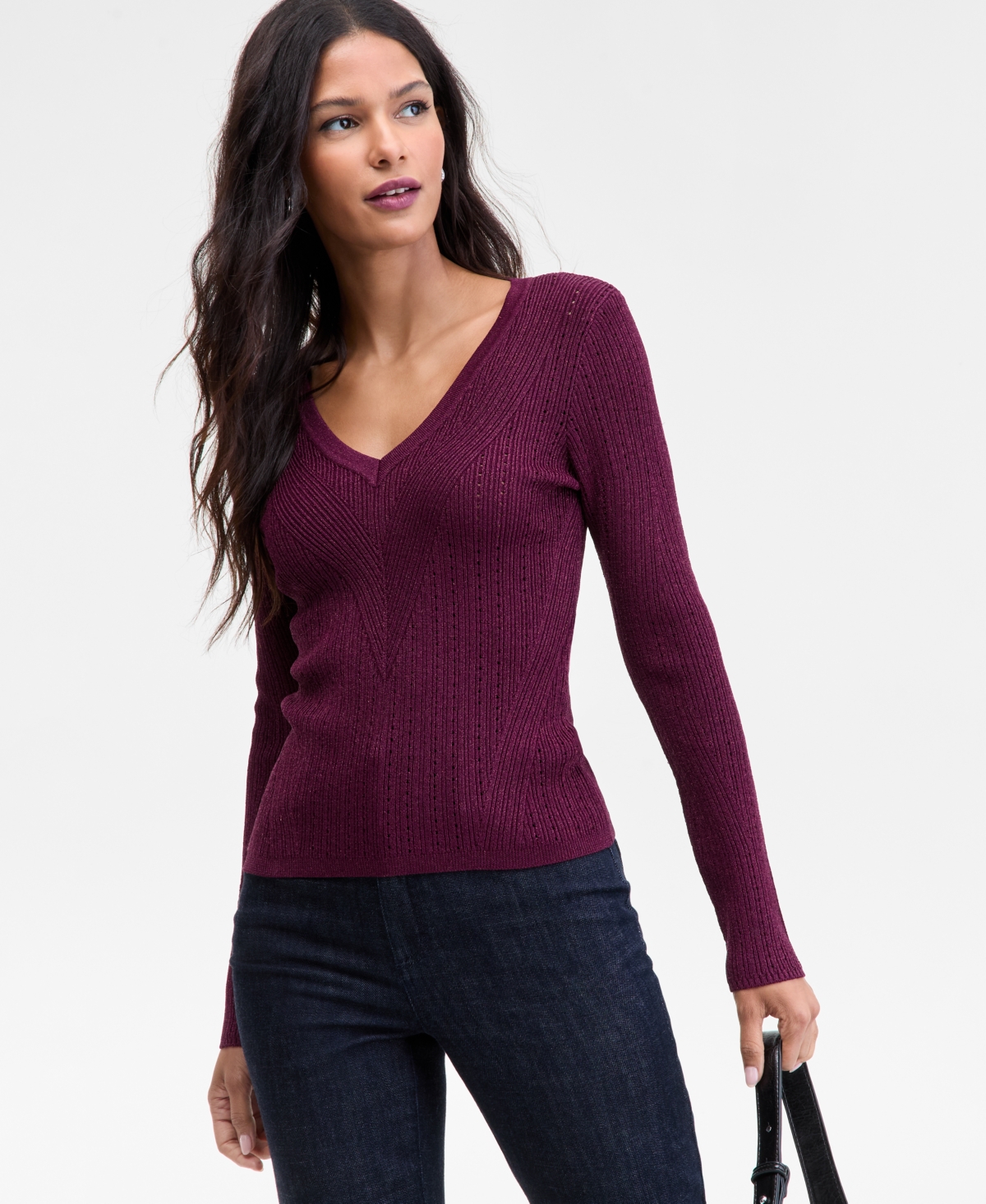 Click here for I.n.c. International Concepts Womens Metallic-Knit... prices