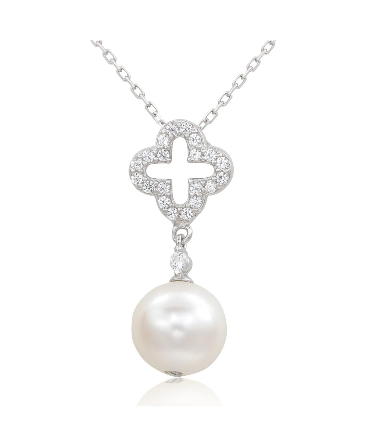 Click here for Suzy Levian Sterling Silver Clover White Sapphire... prices