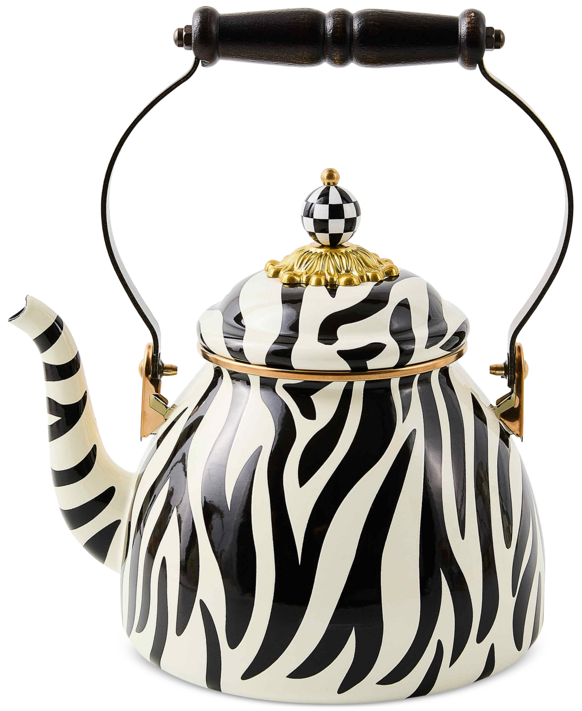 Click here for MacKenzie-Childs Zebra Enameled 2-Quart Tea Kettle... prices