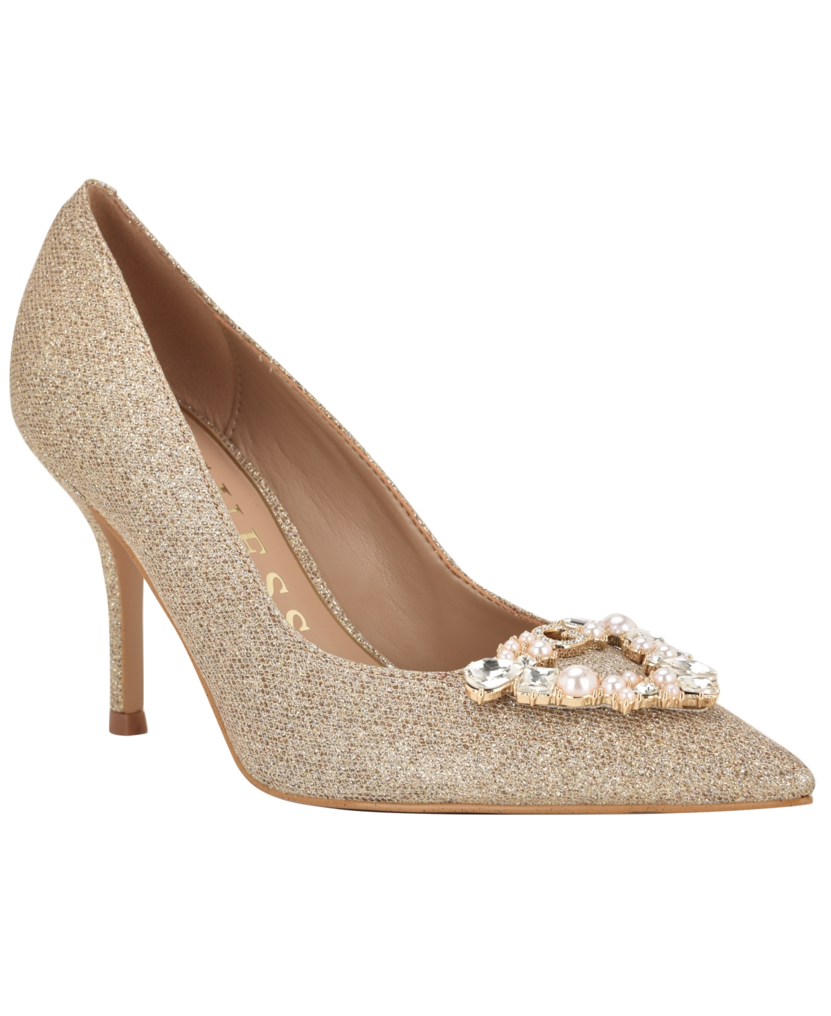 Click here for Guess Womens Prinsen Rhinestone Embellished Pointe... prices