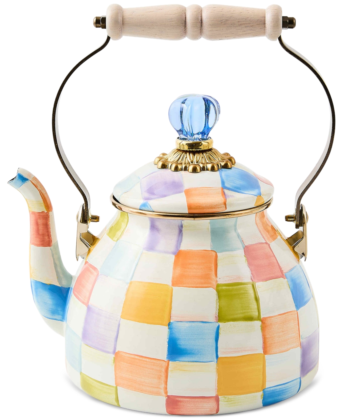 Click here for MacKenzie-Childs Confetti Check 2-Quart Tea Kettle... prices