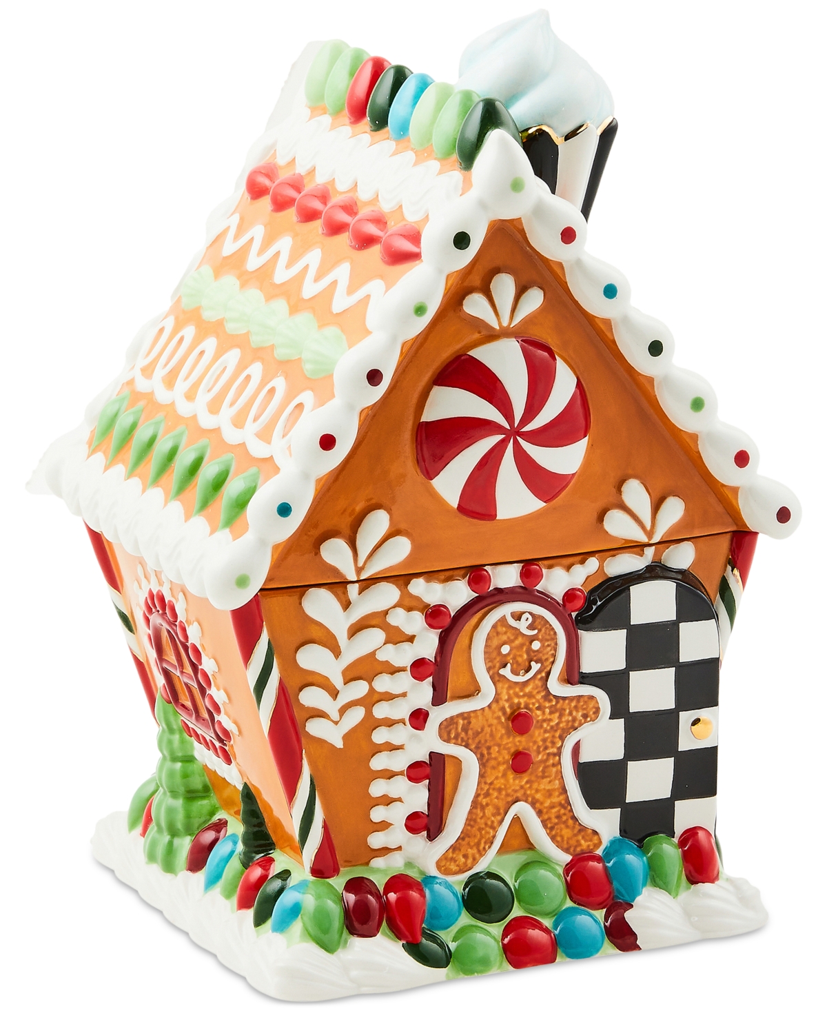 MacKenzie-Childs Bake Shop Gingerbread House Cookie Jar - Multi