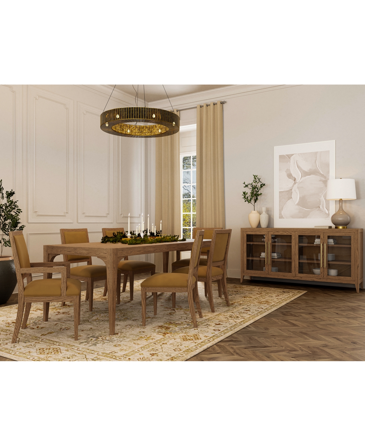 Click here for Everleigh Dining 7-Pc. Set (Table  4 Upholstered B... prices