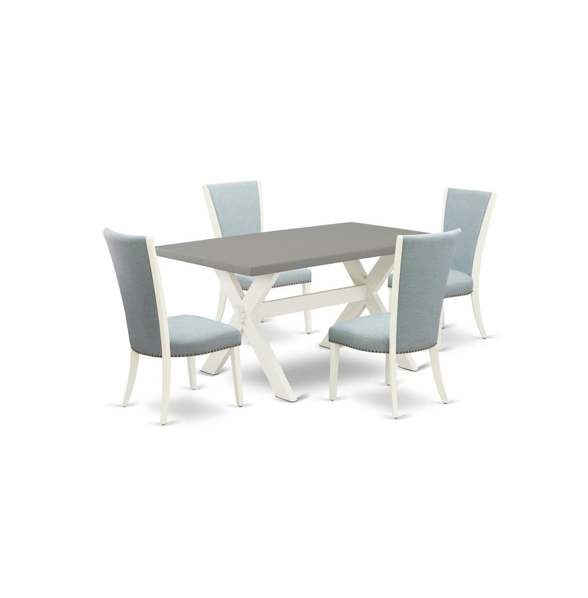 Click here for East West Furniture 5 Piece Dining Table Set - 4 B... prices