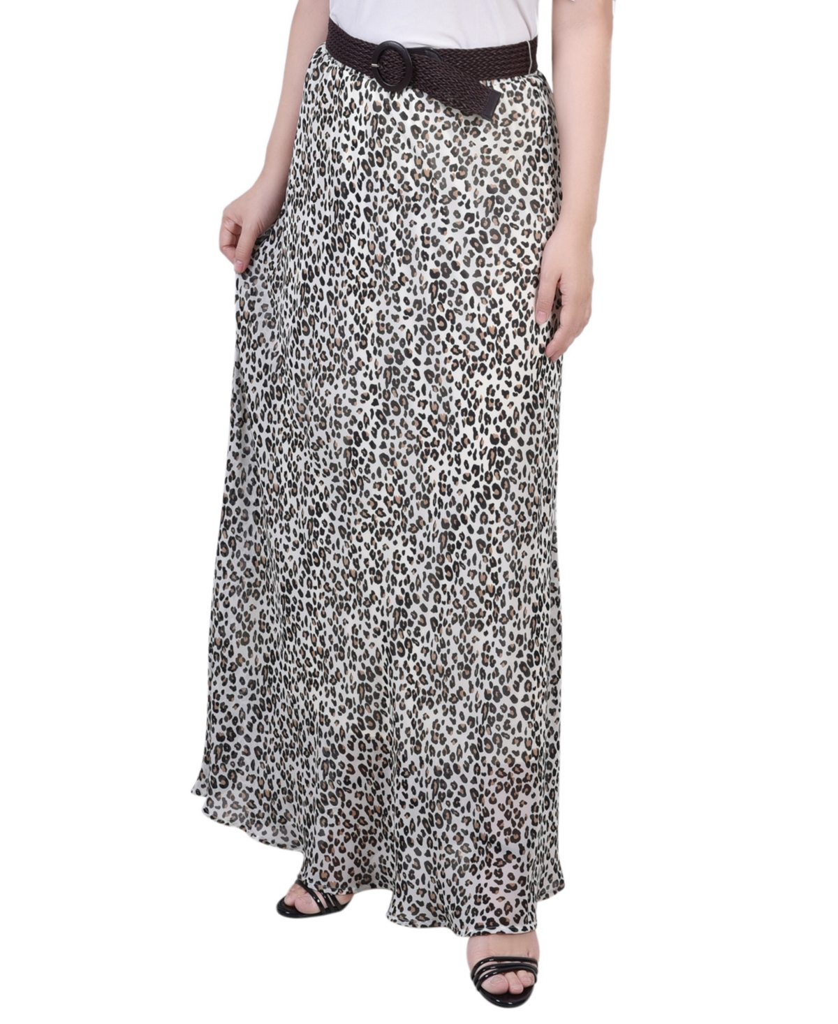 Click here for Ny Collection Petite Chiffon Maxi Skirt - Animal prices