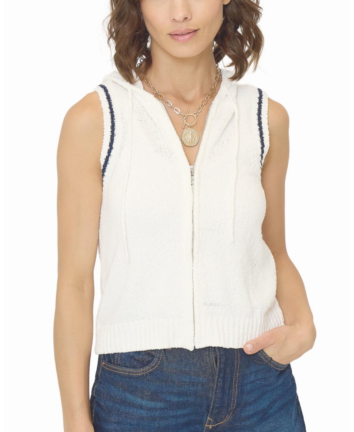Click here for Central Park West Womens Daphne Hooded Zip Up Shel... prices