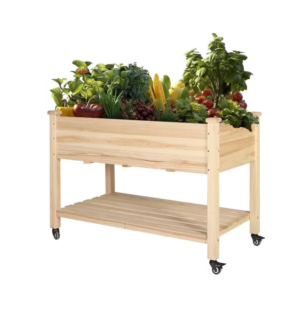 Click here for Slickblue Outdoor Wood Raised Garden Bed Planter B... prices