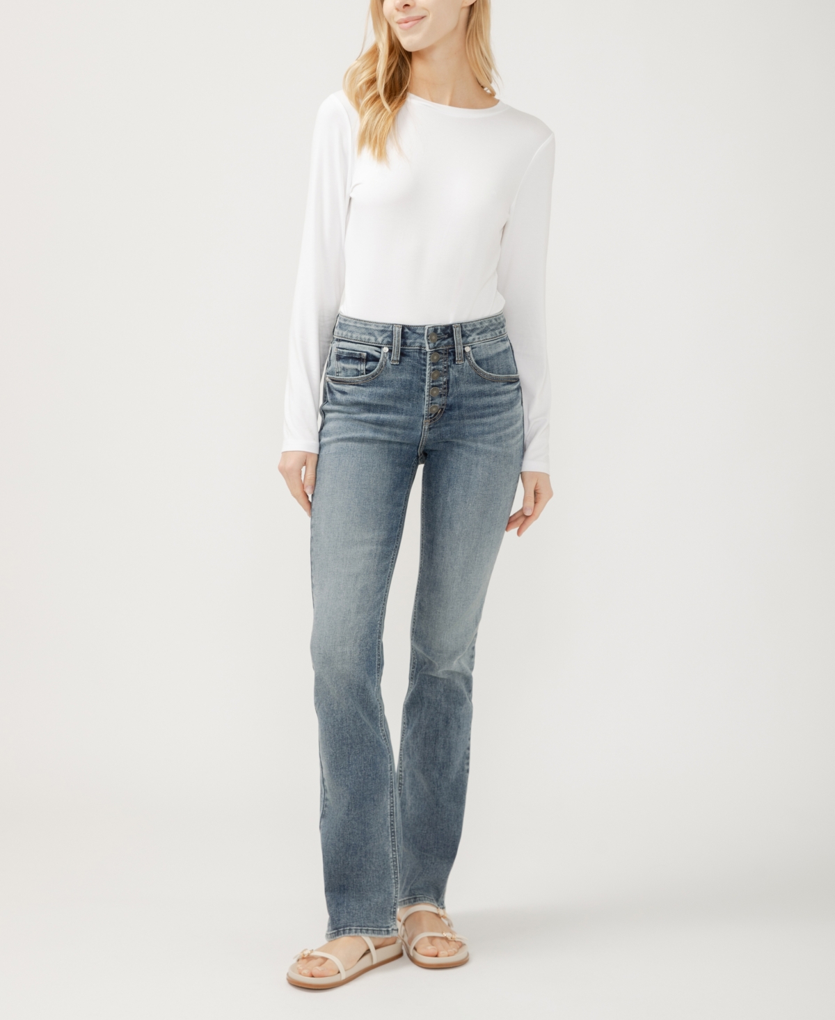 Click here for Silver Jeans Co. Womens Avery High Rise Curvy Fit... prices