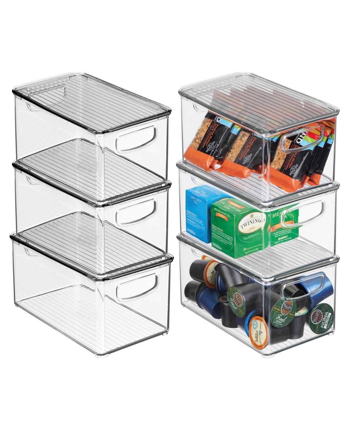 Click here for mDesign Plastic Deep Kitchen Storage Bin Box  Lid/... prices