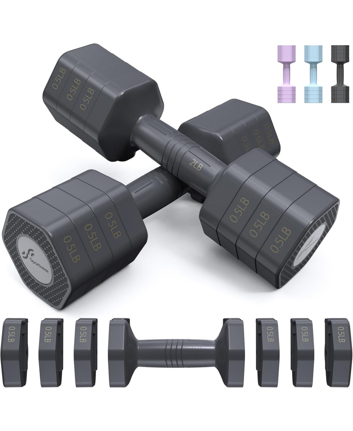 Click here for Adjustable Dumbbells Hand Weights Set: 4 In 1 Weig... prices