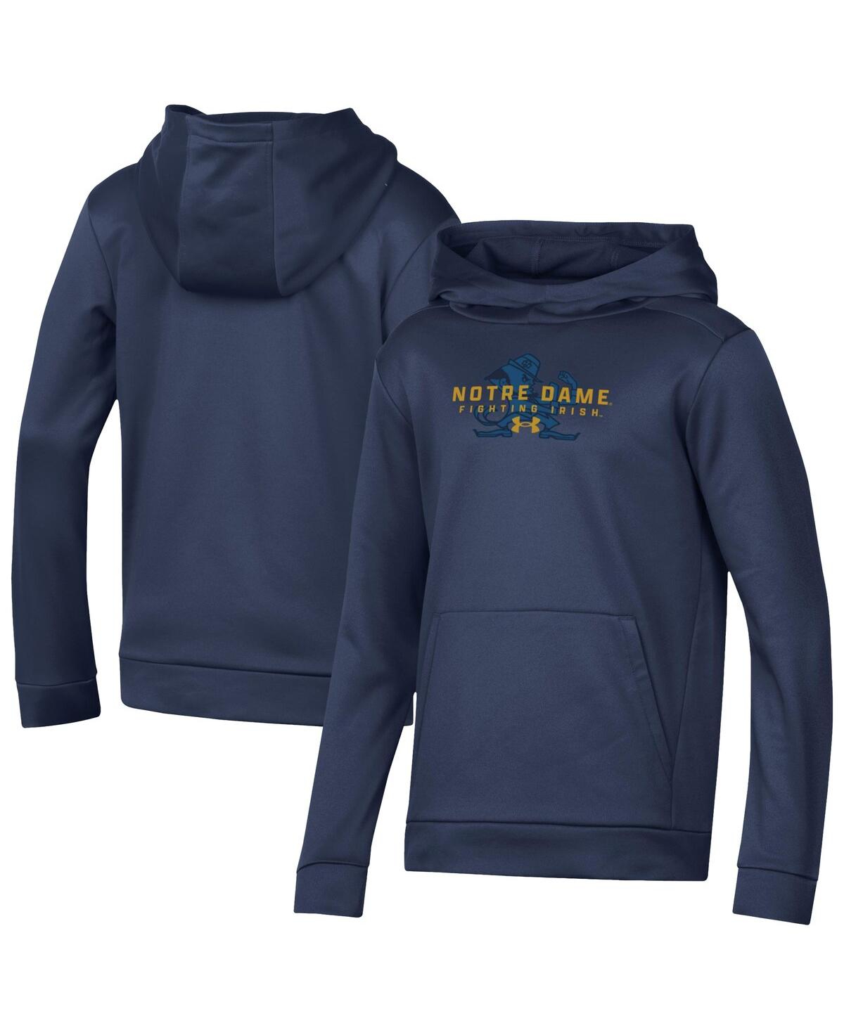 Click here for Under Armour Big Boys and Girls Navy Notre Dame Fi... prices