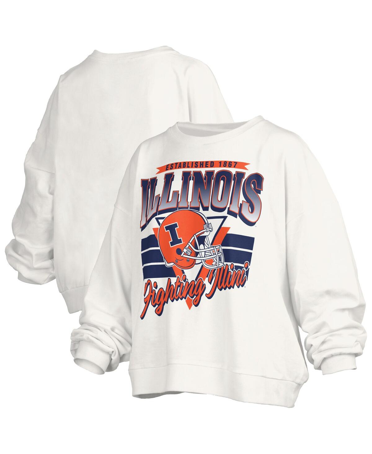 Click here for Pressbox Womens White Illinois Fighting Illini Ove... prices