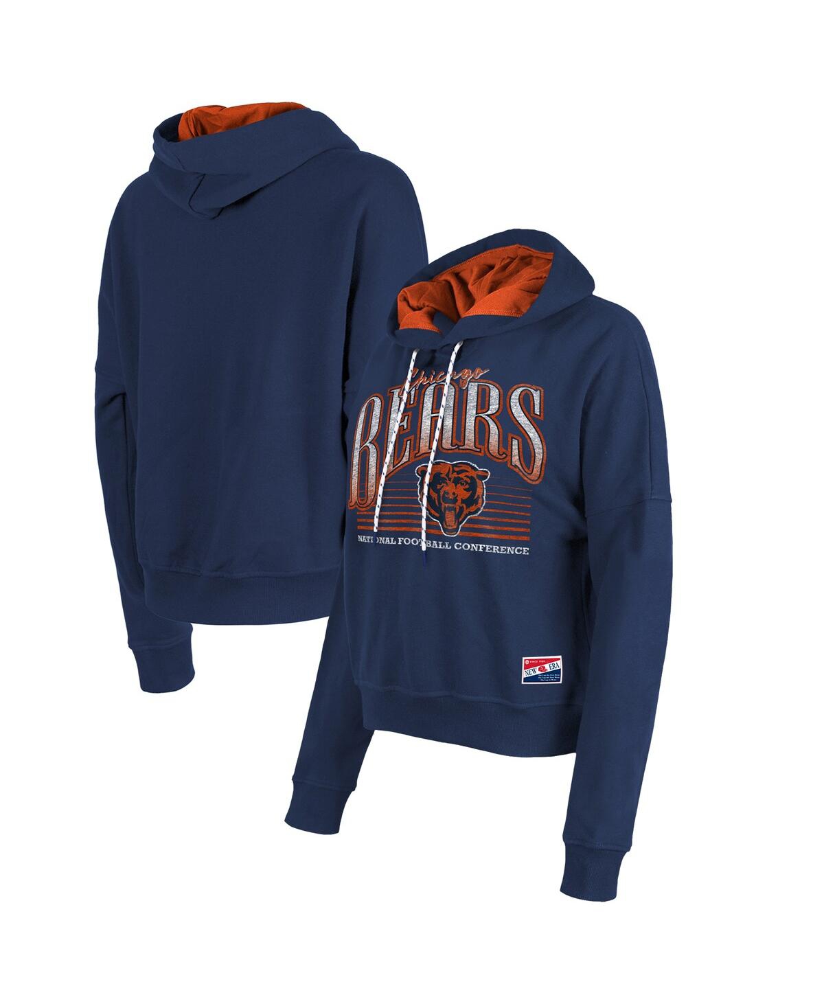Click here for New Era Womens Navy Chicago Bears Boxy Pullover Ho... prices