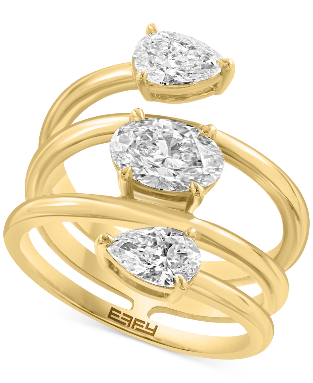 Click here for Effy Lab Grown Diamond Mixed Cut Coil Ring (2 ct.... prices