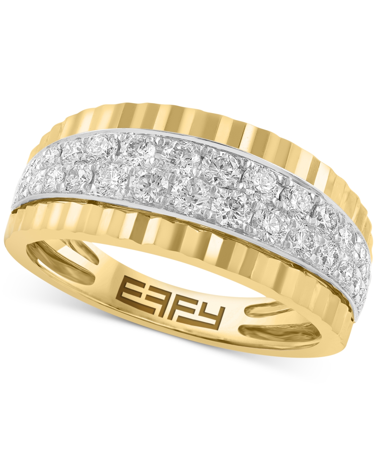 Click here for Effy Diamond Double Row Ridged Band (3/8 ct. t.w.)... prices