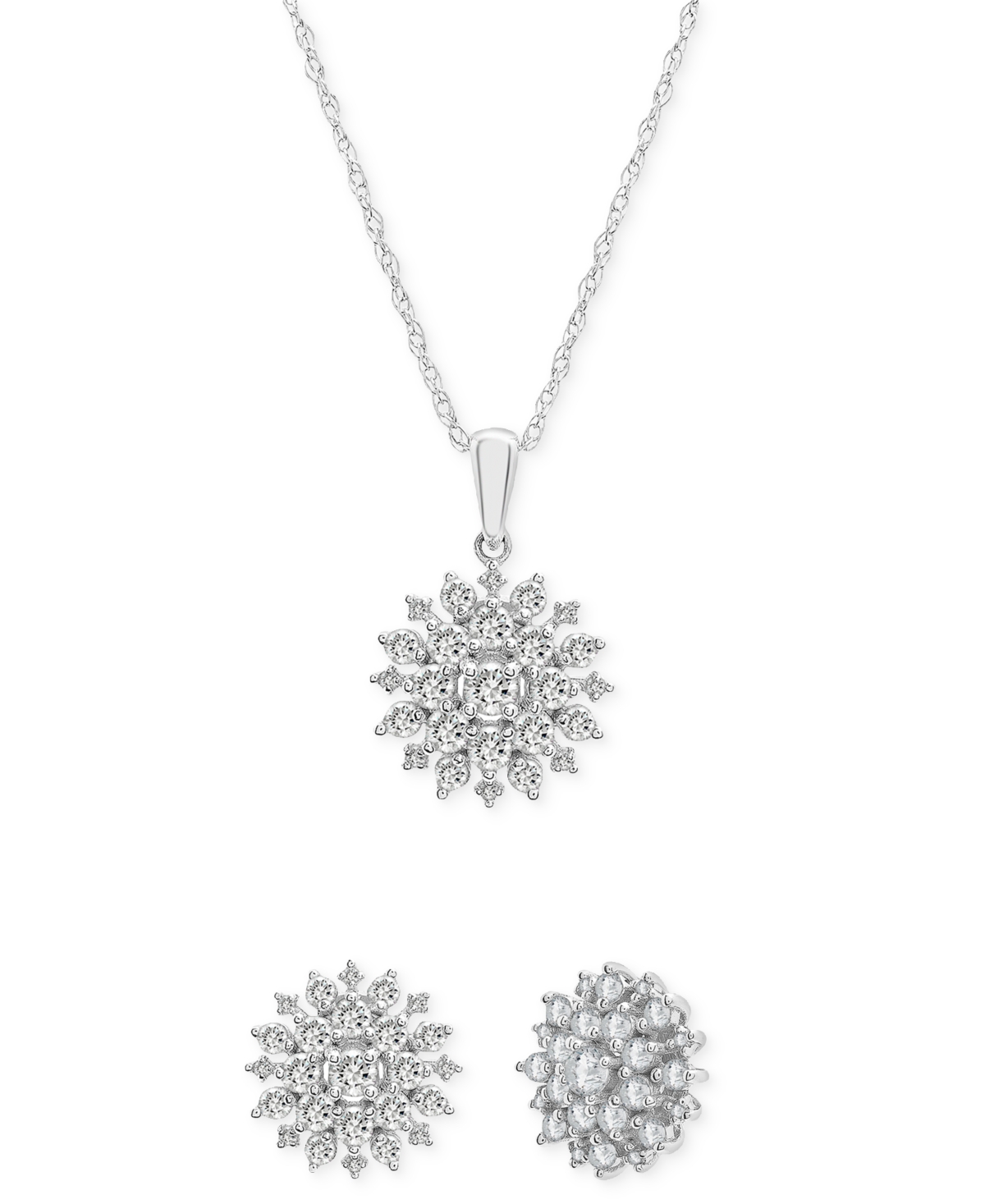 Click here for Wrapped in Love 2-Pc. Set Diamond Cluster Pendant... prices
