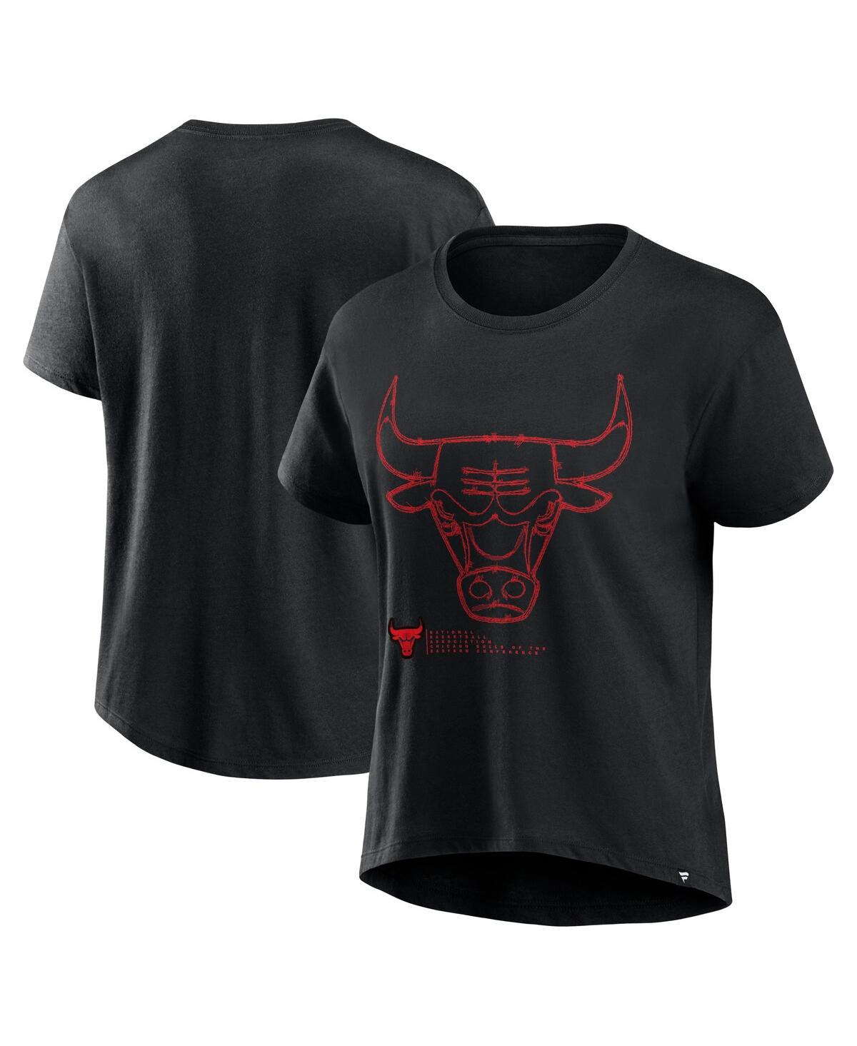Click here for Fanatics Womens Black Chicago Bulls Hand Check T-S... prices