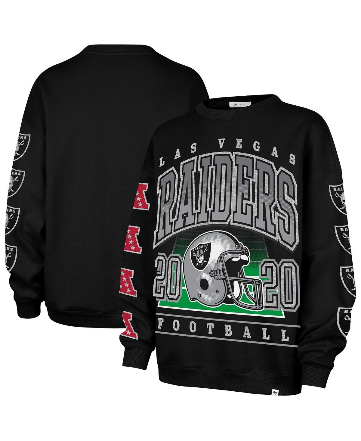 Click here for 47 Brand Womens Black Las Vegas Raiders Go Big Ove... prices