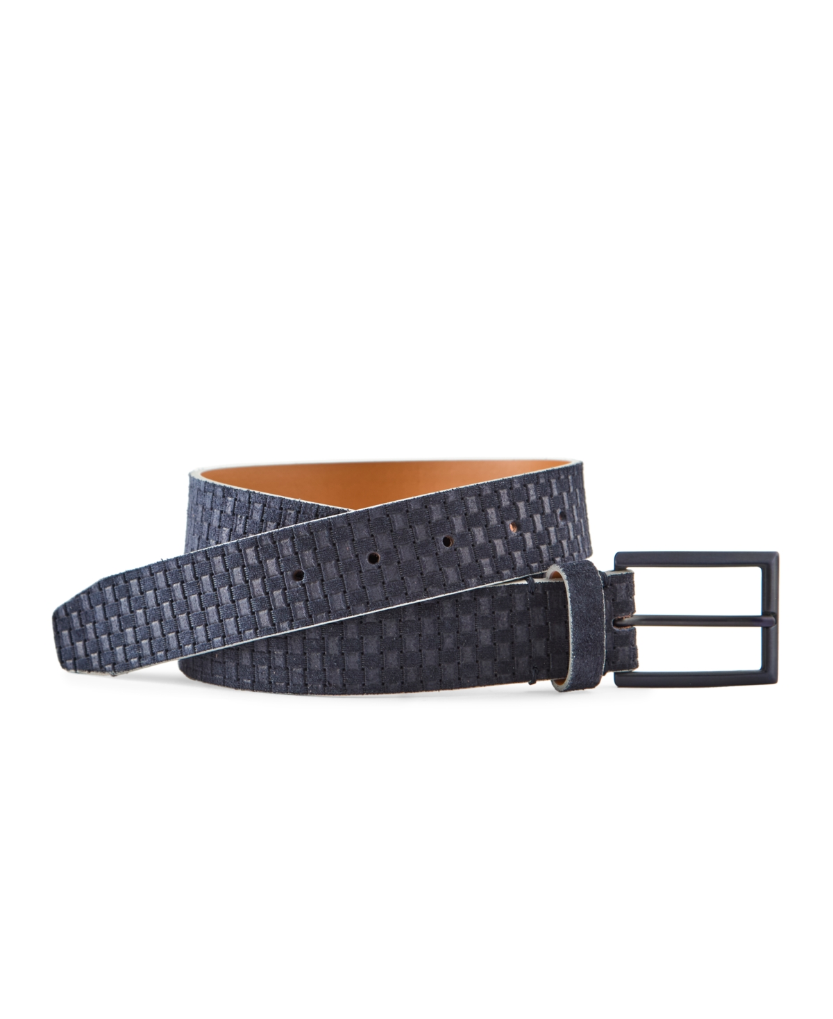 Click here for Johnston & Murphy Mens Basket-Weave Belt - Navy prices