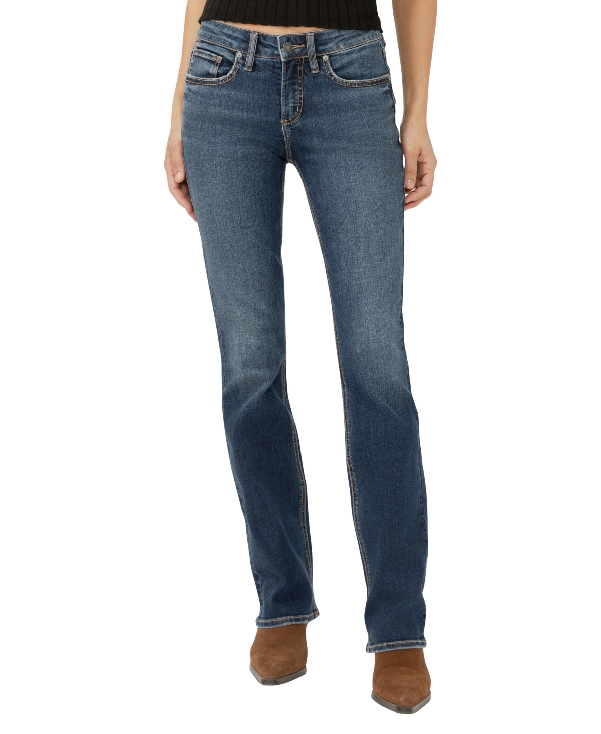 Click here for Silver Jeans Co. Womens Suki Mid Rise Curvy Fit Sl... prices