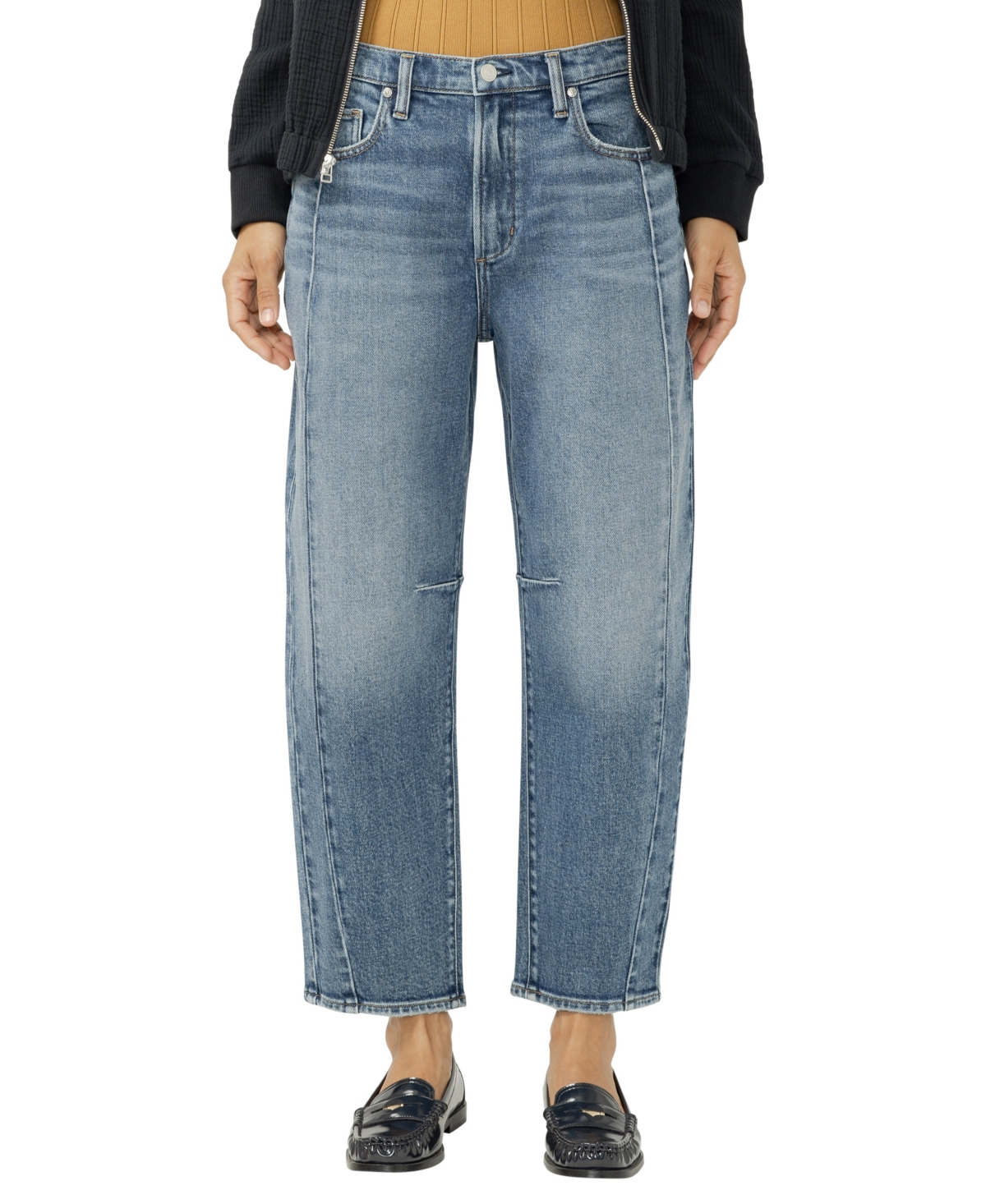 Click here for Silver Jeans Co. Womens High Rise Barrel Leg Jeans... prices