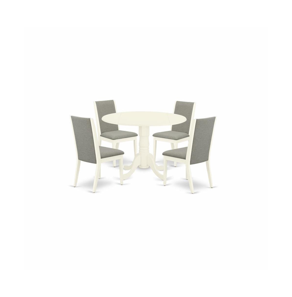 Click here for East West Furniture Dining Room Set Linen White -... prices