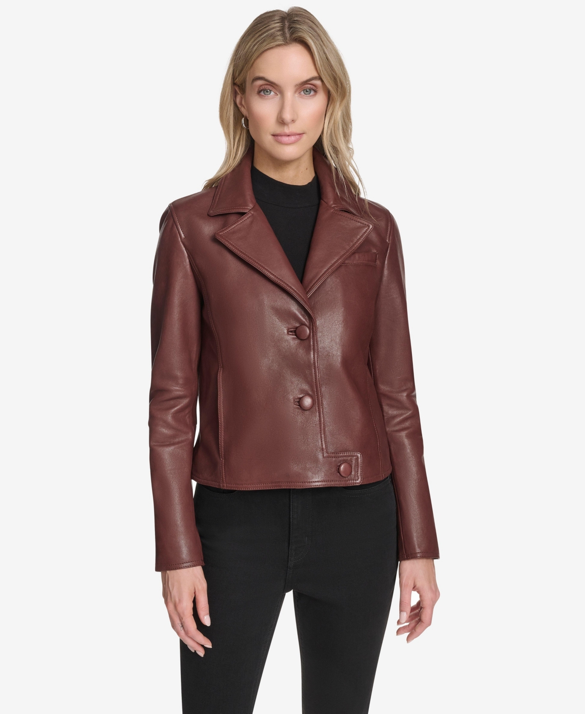 Click here for Andrew Marc Black Label Womens Paluma Blazer Leath... prices