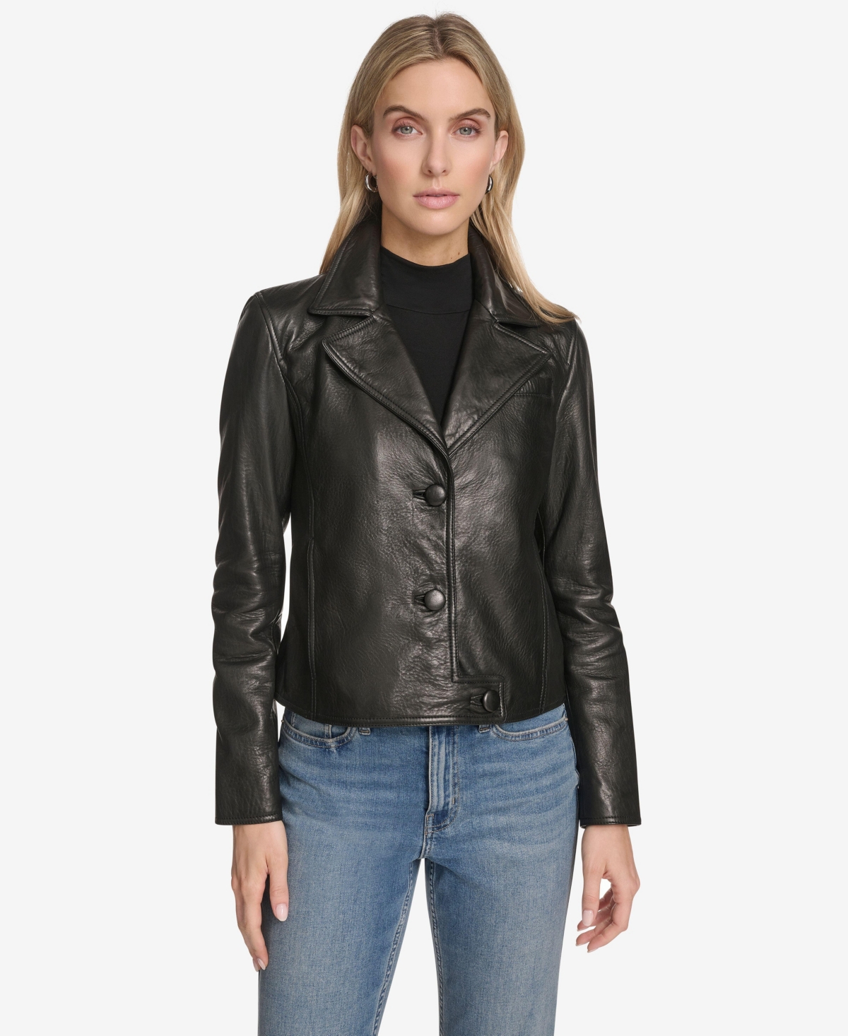 Click here for Andrew Marc Black Label Womens Paluma Blazer Leath... prices