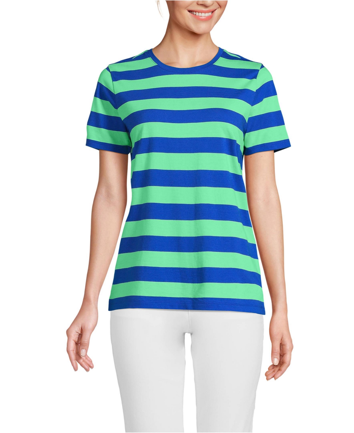 Click here for Lands End Womens Relaxed Supima Cotton Crew Neck T... prices