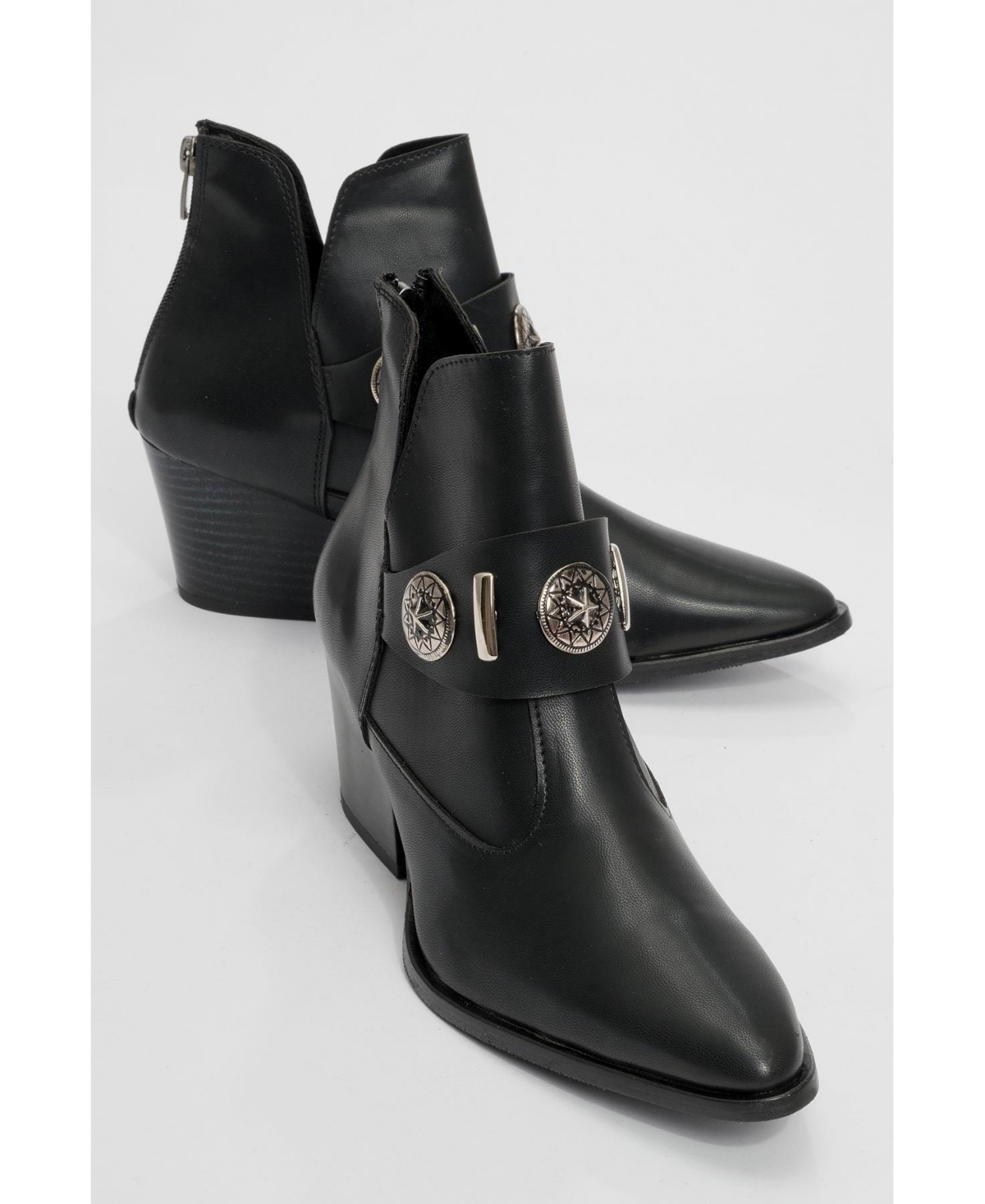 Click here for Prologue Shoes Kenda Buckle Block Heel Boot - Blac... prices