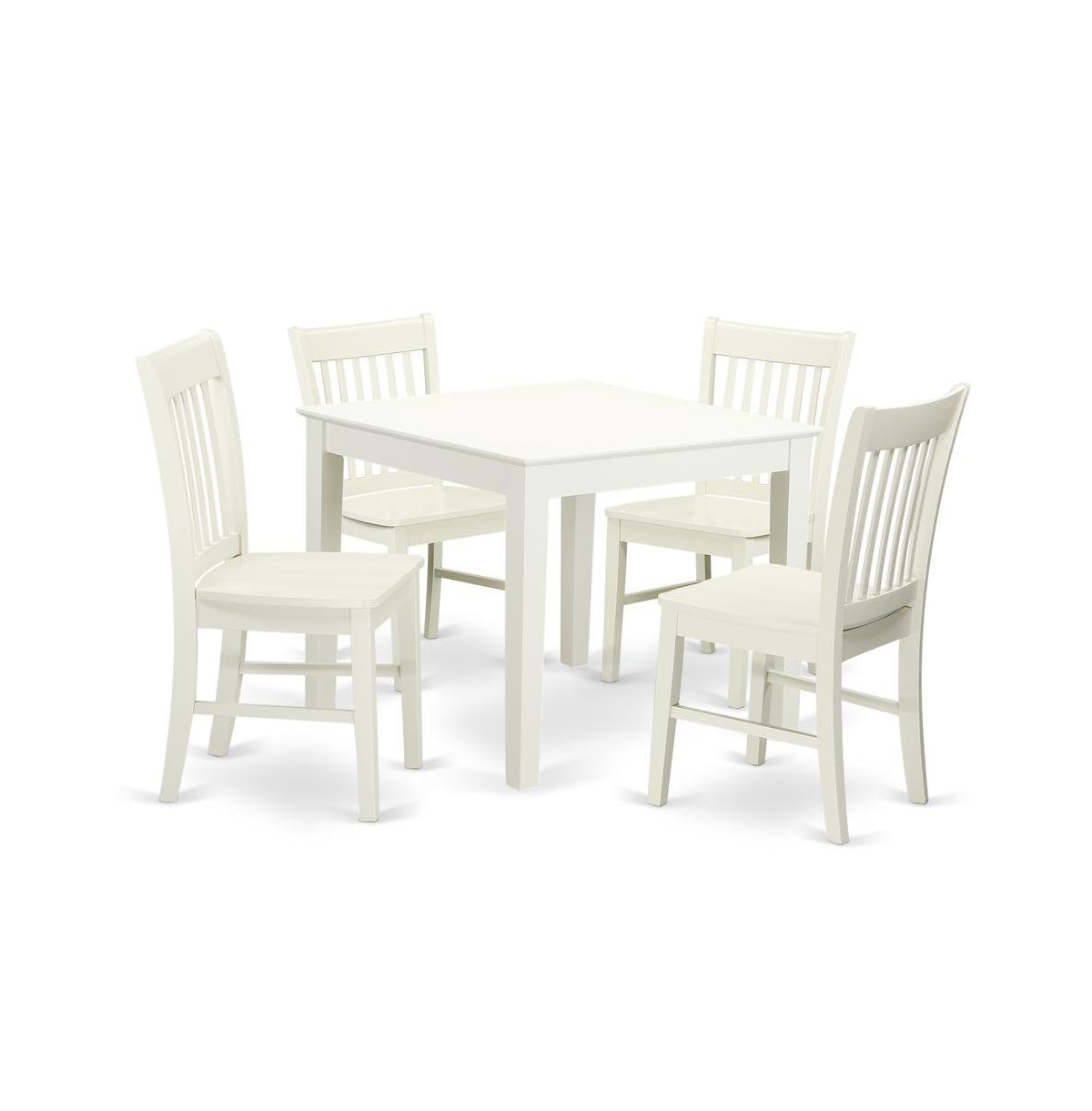 Click here for East West Furniture Dining Room Set Linen White -... prices