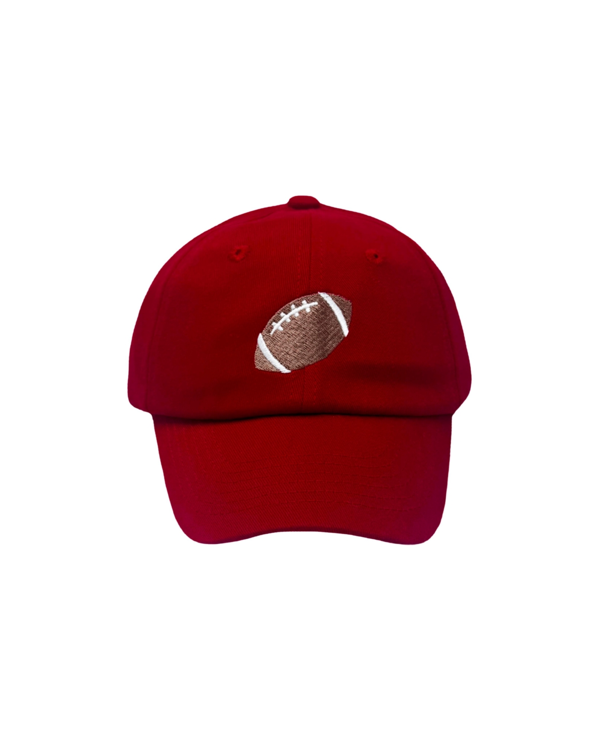 Click here for Bits & Bows Boys Football Baseball Hat in Red - Re... prices