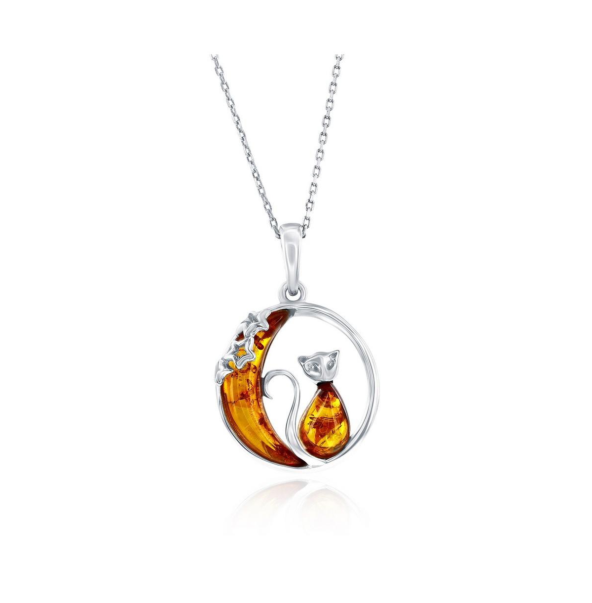 Click here for Caribbean TreasuresSterling Silver  Cat & Moon Amb... prices