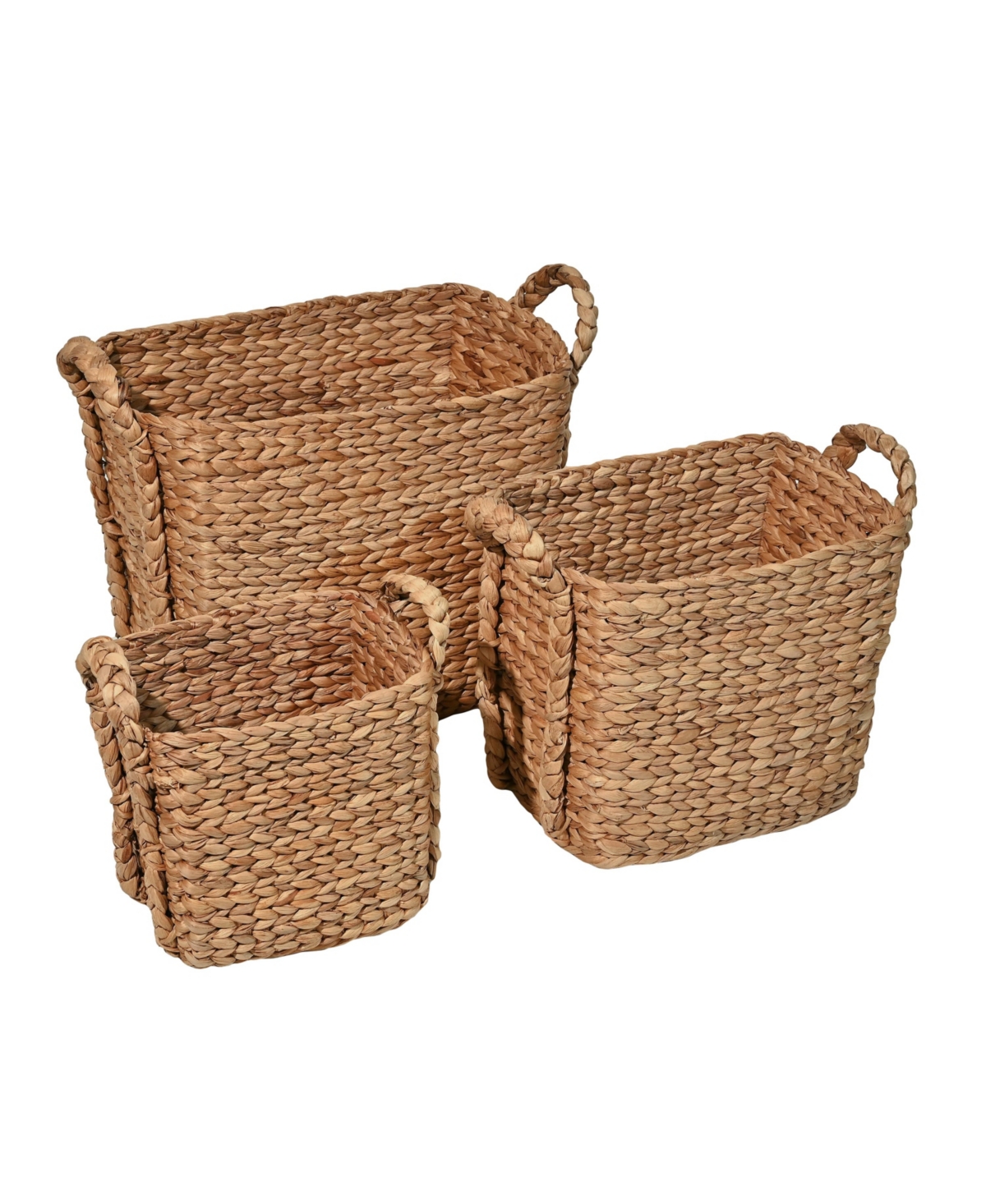 Click here for Clara Farmhouse Classic Hand-Woven Hyacinth Rectan... prices