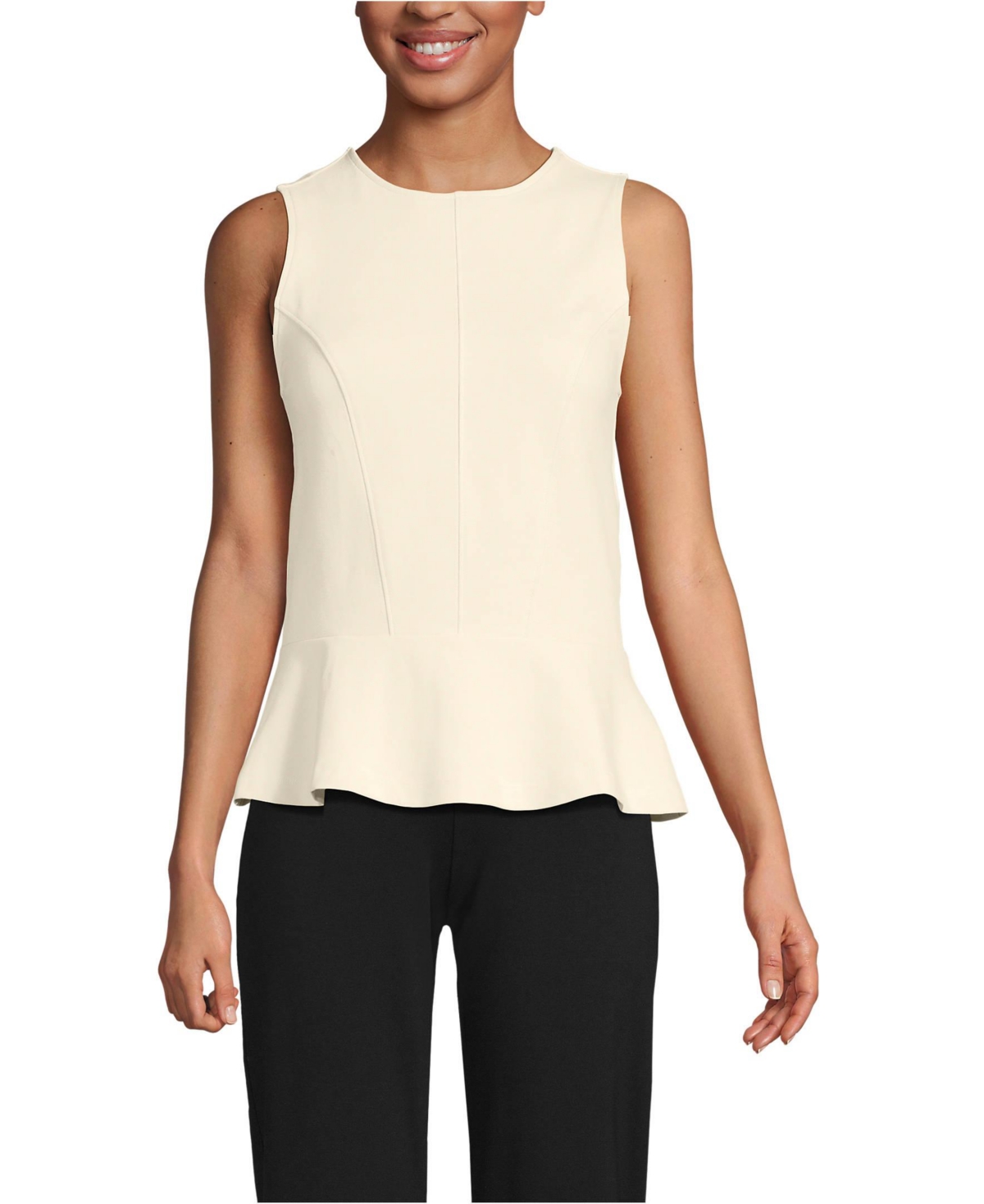 Click here for Lands End Womens Sleeveless Starfish Peplum Top -... prices