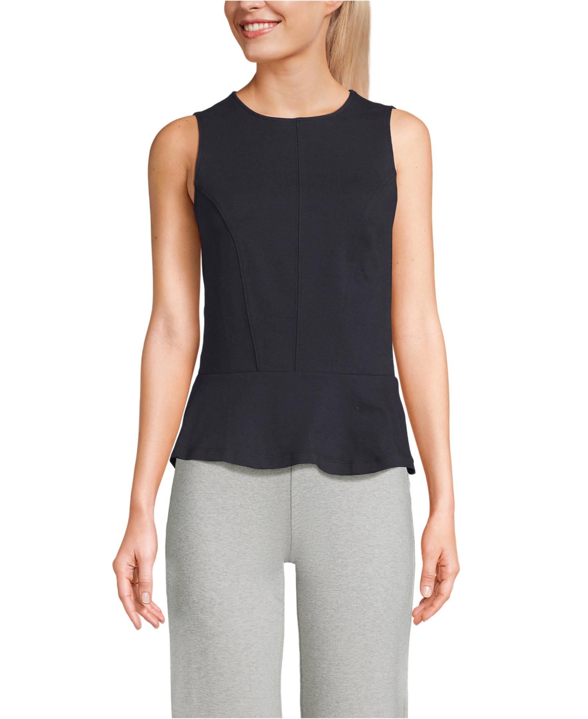 Click here for Lands End Womens Sleeveless Starfish Peplum Top -... prices