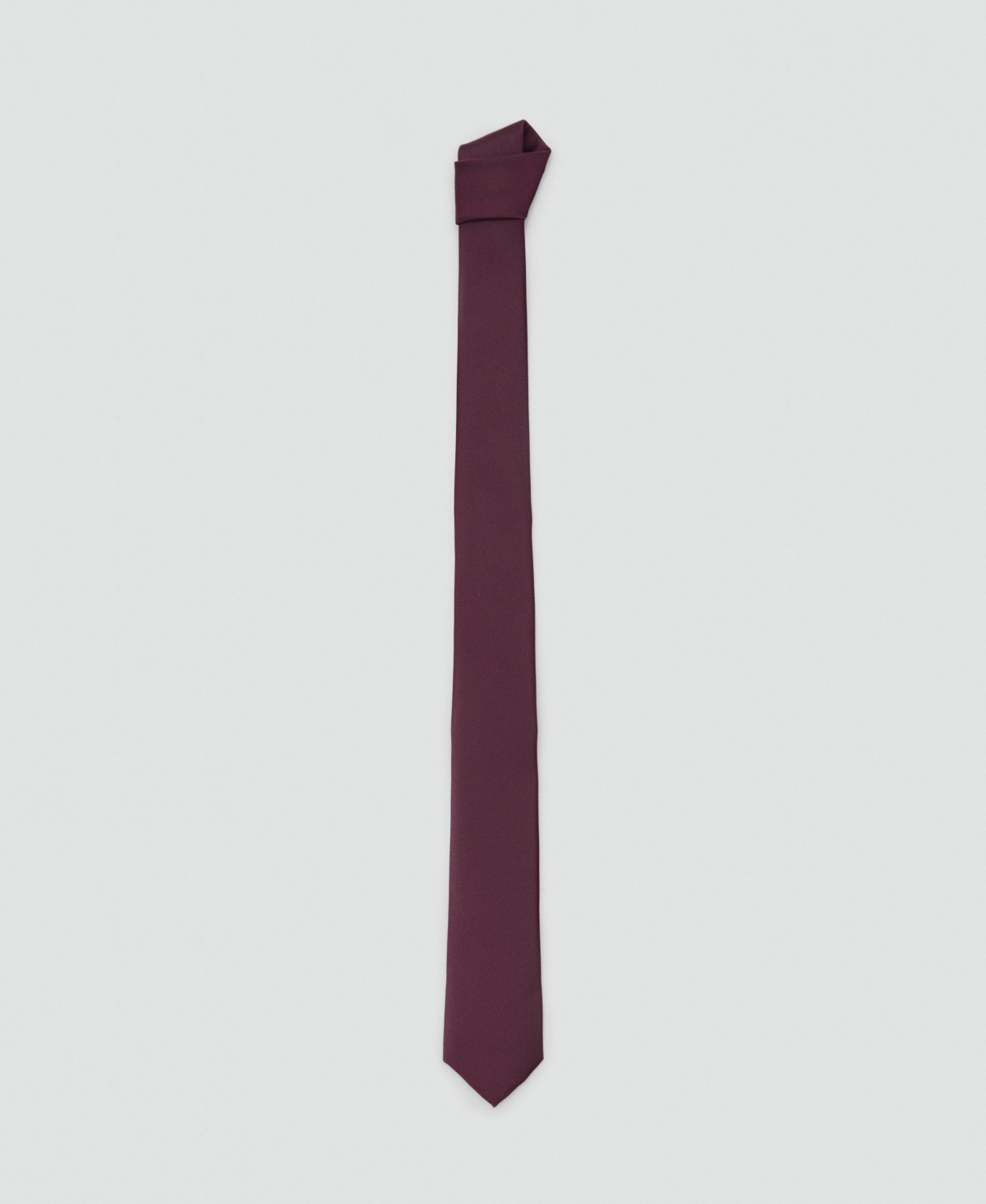 Click here for Mango Mens Smooth Micro-Structured Tie - Burgundy prices