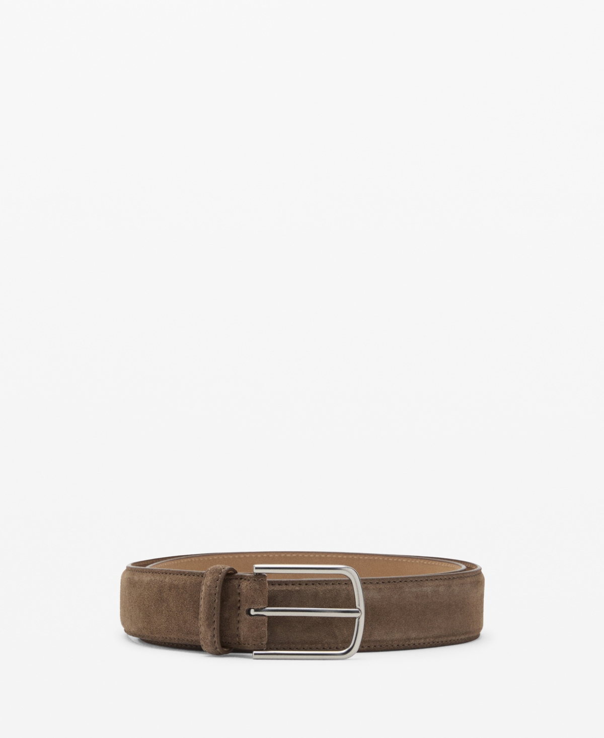 Click here for Mango Mens Suede Leather Belt - Chocolate prices