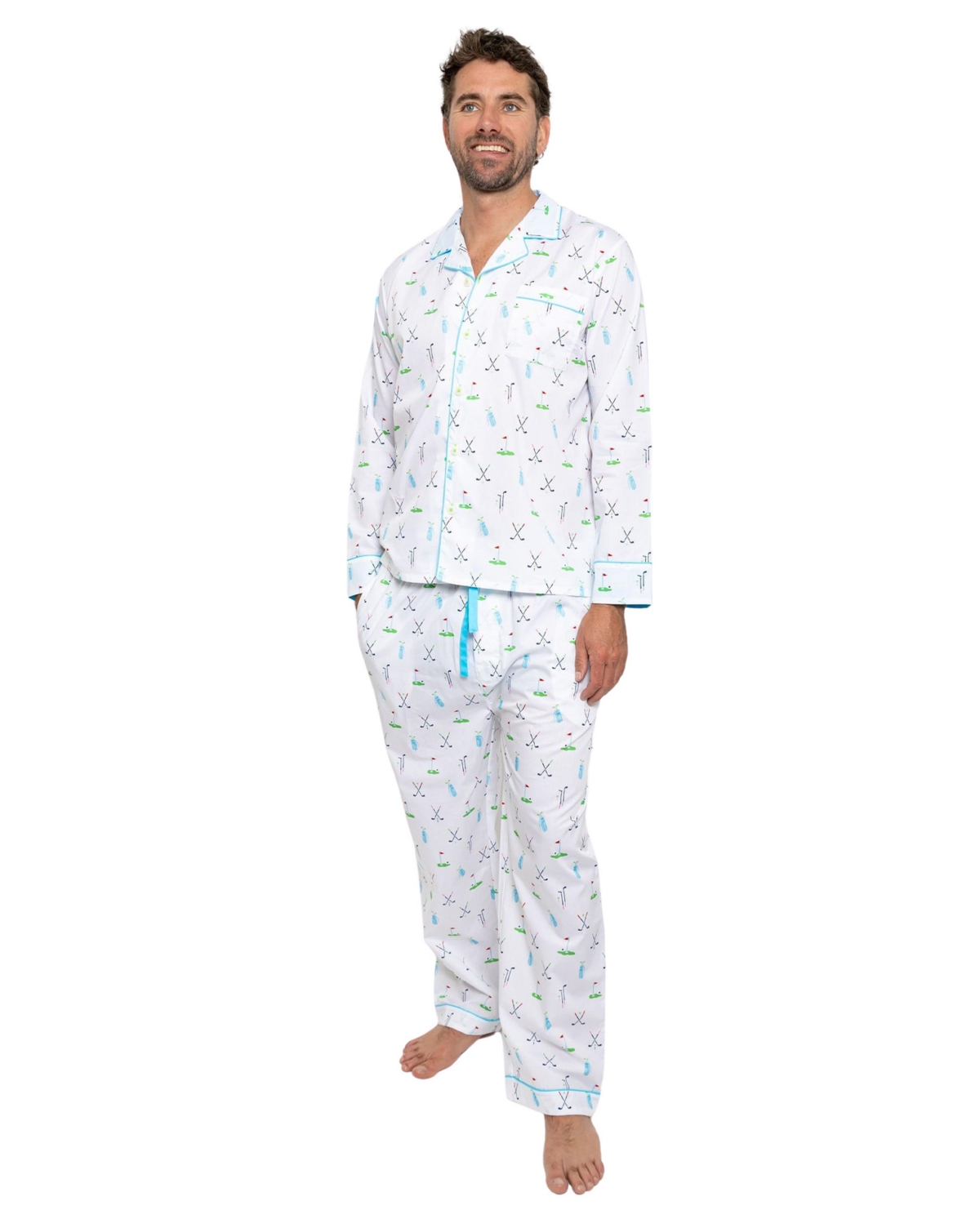 Click here for Sant and Abel Mens Hepburn Gingham Navy Long Pj Se... prices