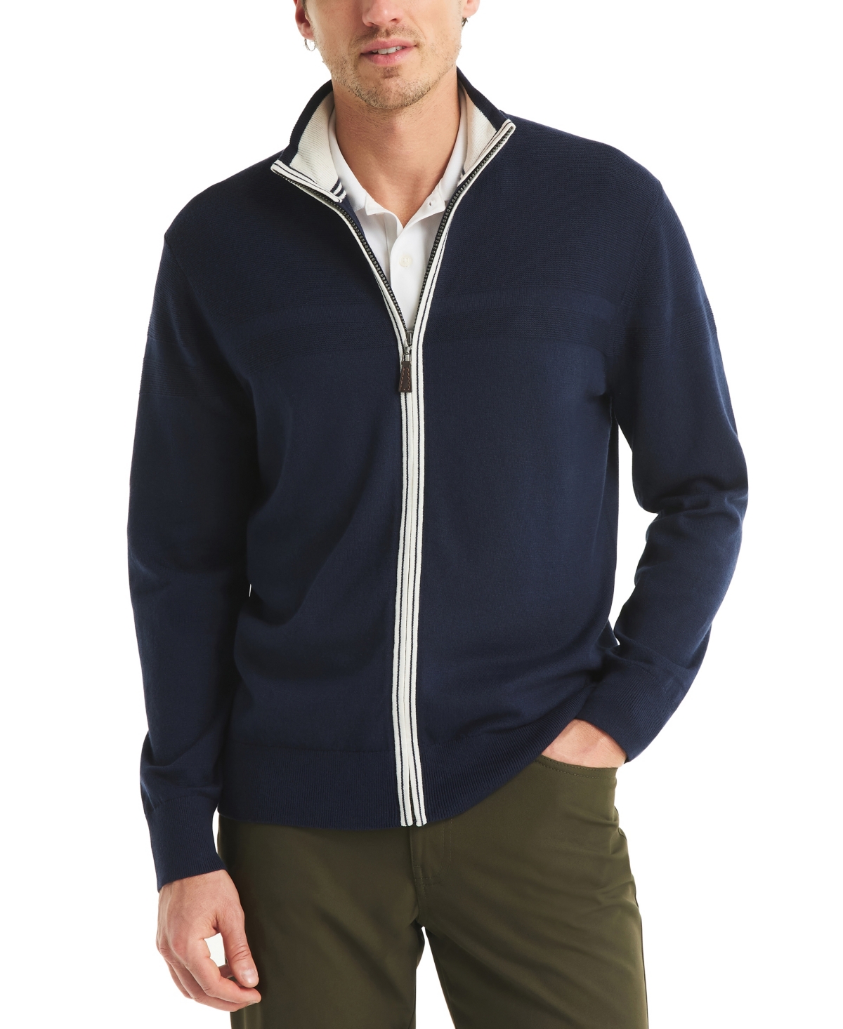 Click here for Nautica Mens Performance Mock Neck Sweater - Navy prices