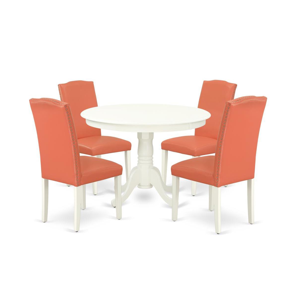 Click here for East West Furniture Dining Room Set Linen White -... prices