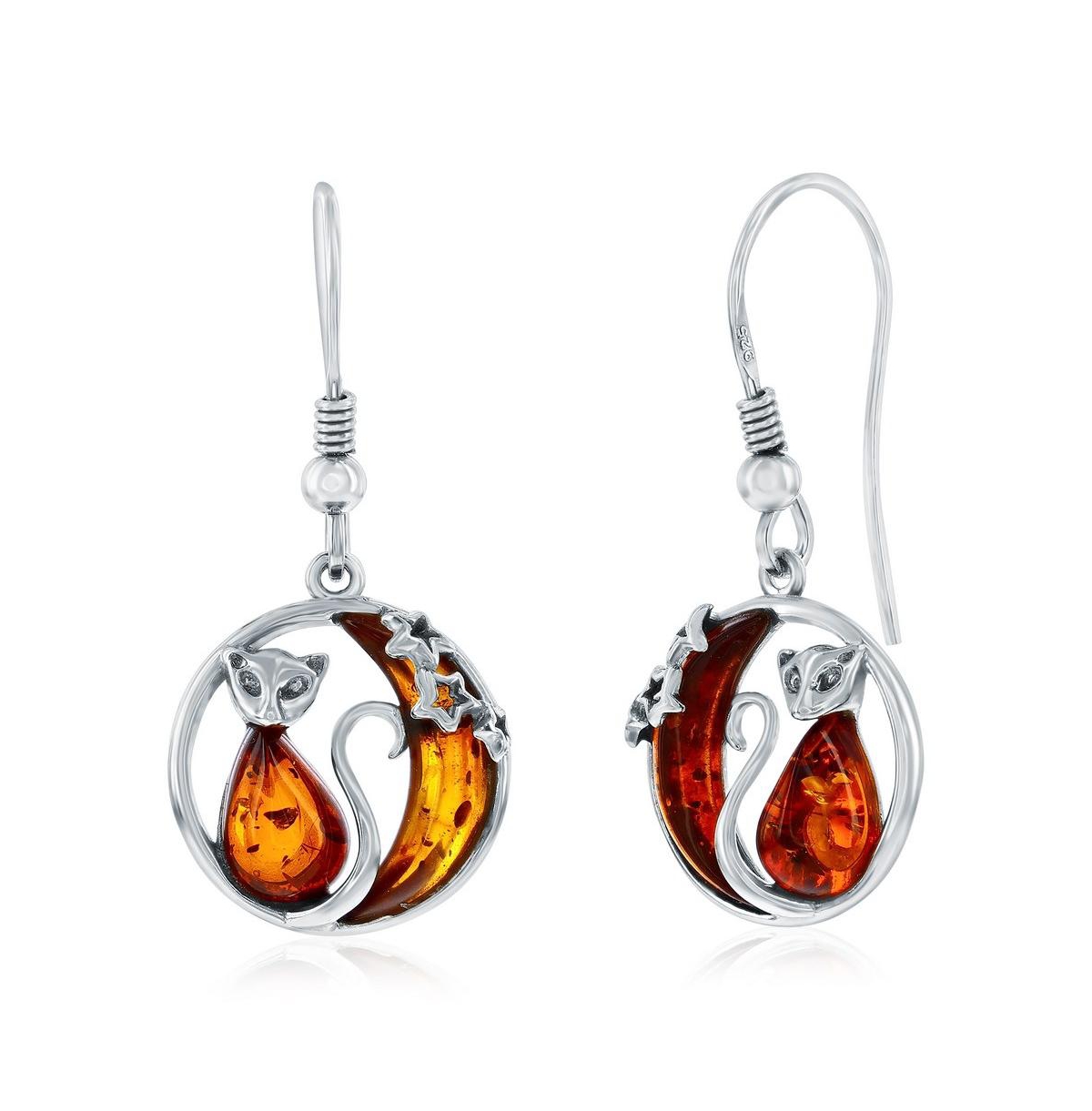 Click here for Caribbean Treasures Sterling Silver  Cat & Moon Am... prices