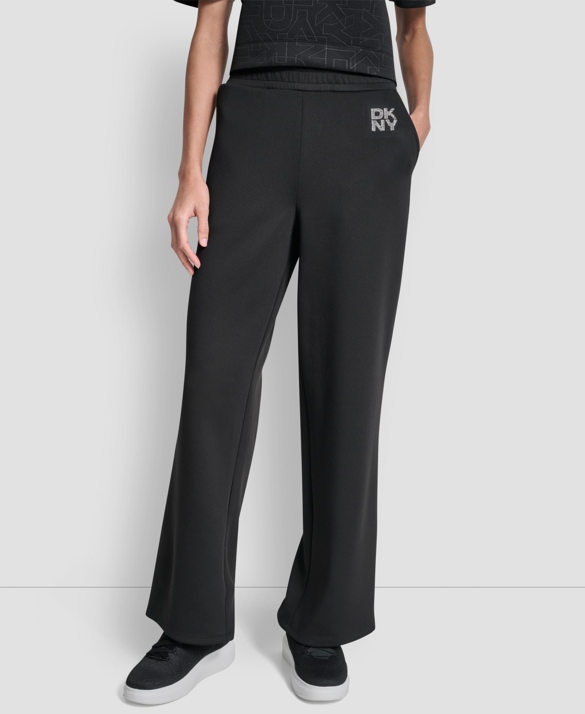 Click here for Dkny Womens Scuba Pull-On Pants - Black prices