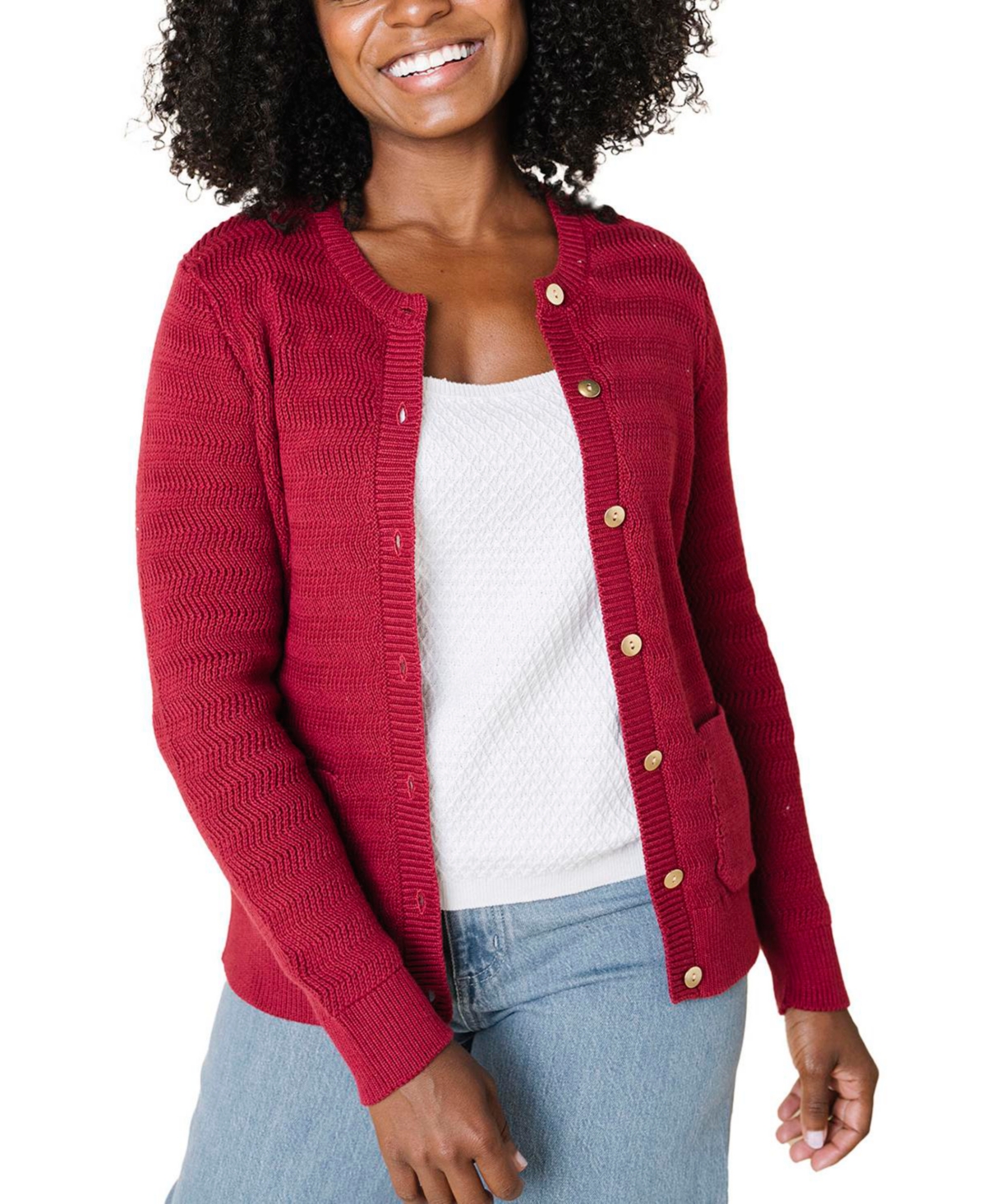Click here for Hope & Henry Womens Organic Chevron Stitch Cardiga... prices