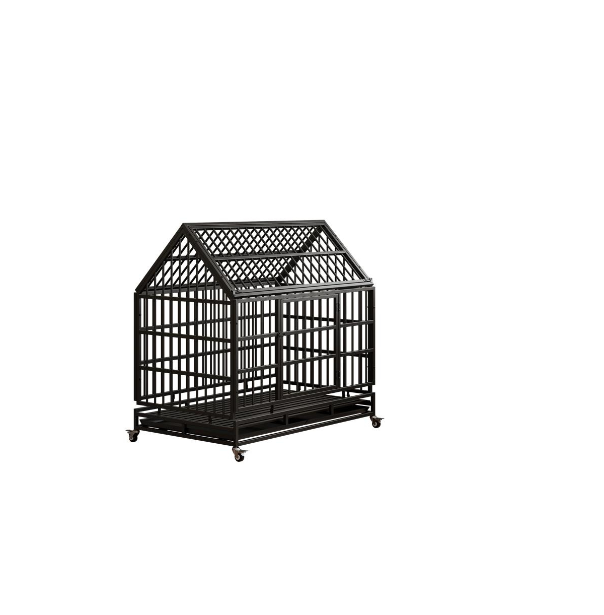 Click here for Aostirmotor Black Metal 48 in. Heavy Duty Dog Crat... prices