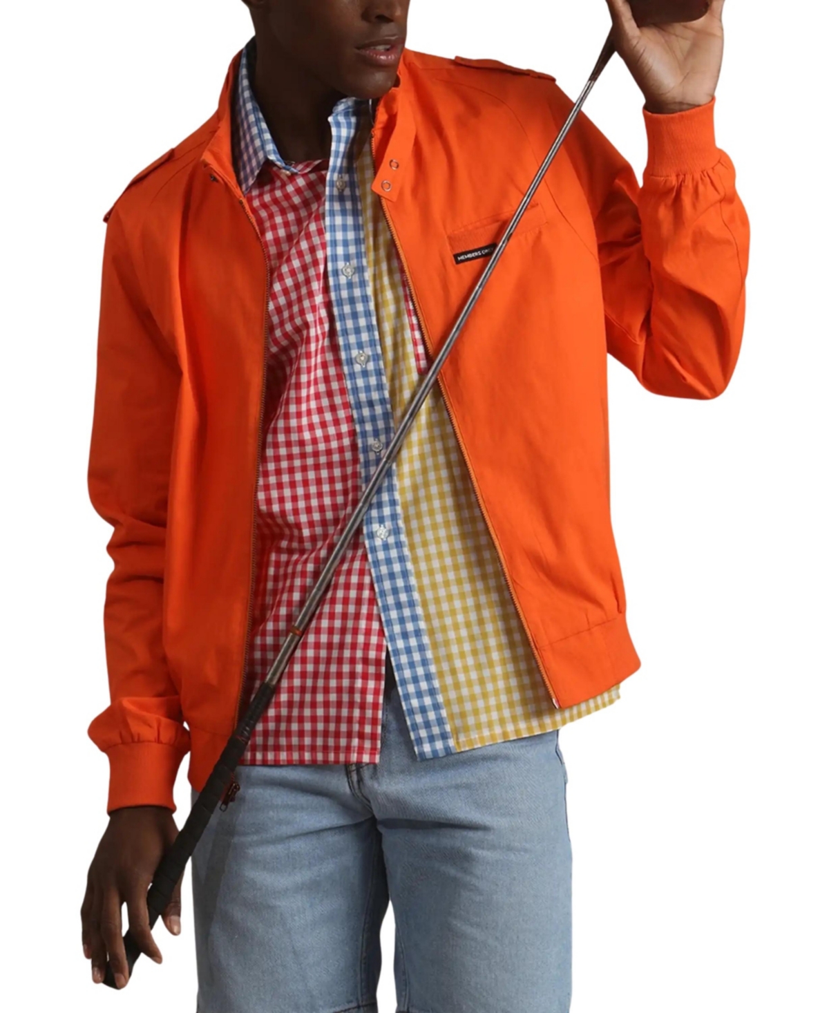 Click here for Mens Classic Iconic Racer Jacket (Slim Fit) - Oran... prices