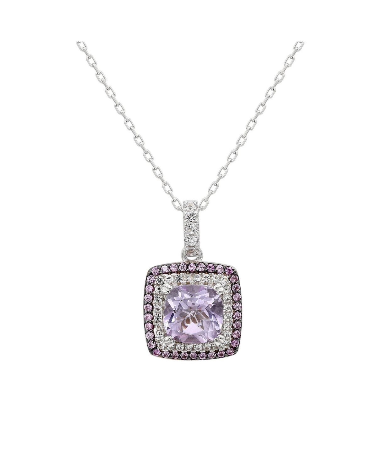 Click here for Suzy Levian Sterling Silver Cushion Cut Topaz And... prices
