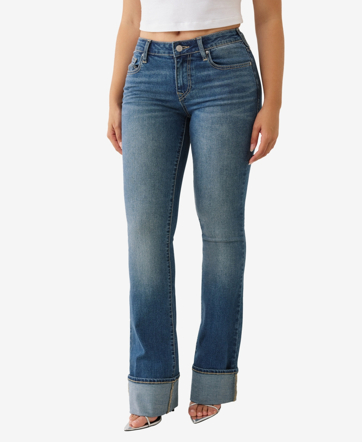 Click here for True Religion Womens Becca Bootcut Mid Rise Cuff J... prices
