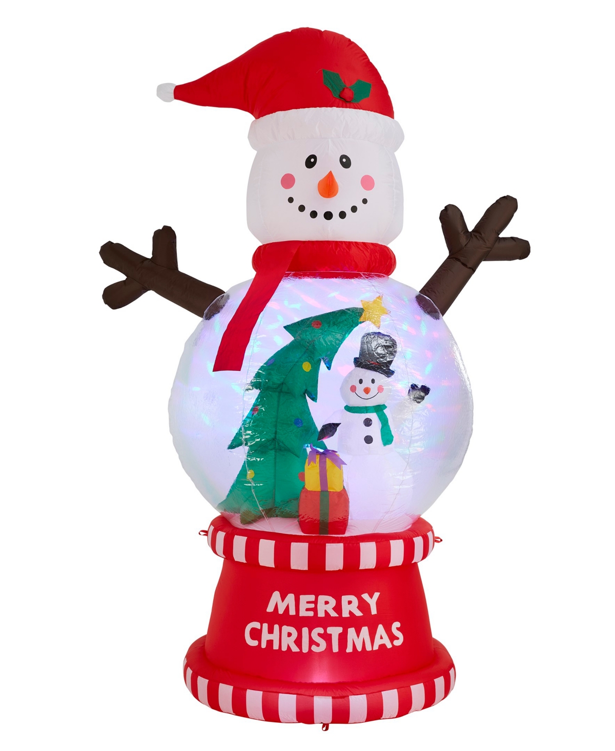 Click here for Glitzhome 8 Lighted Inflatable Snowman Globe Scene... prices